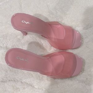 Shoes | Pink Clear Heels | Poshmark